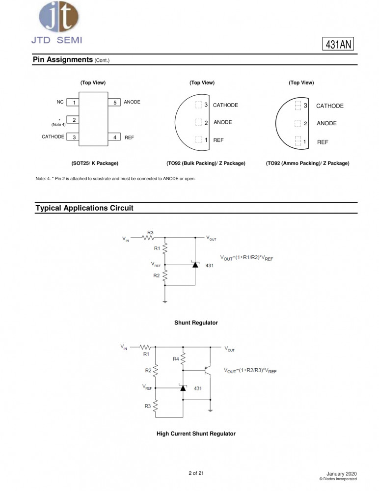 JTD431AN datasheet page 2