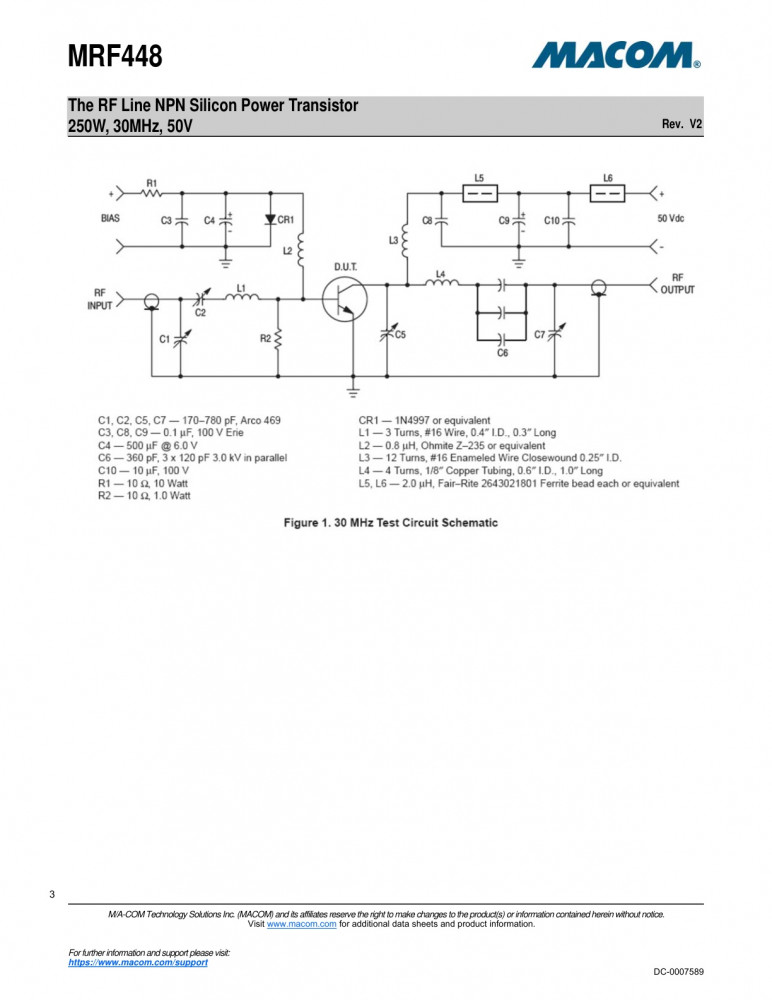 MRF448 technical document page 3