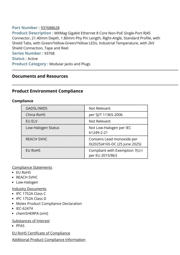 MOLEX 937688628 document image 1