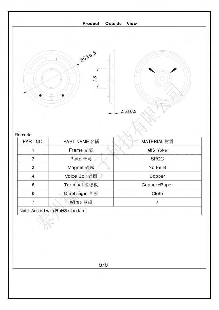 FS50M01-4P-H12 specification page 6