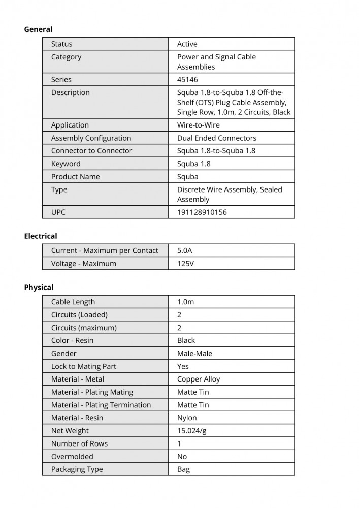 Technical document page 2 for product 451460210