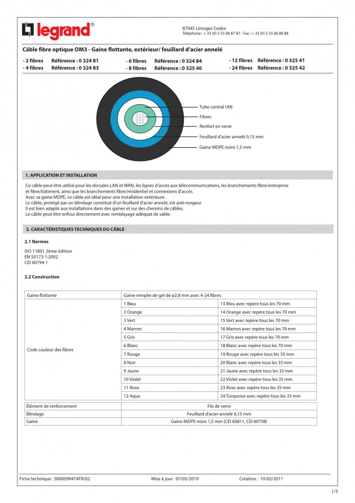 Legrand 032540 technical document page 1