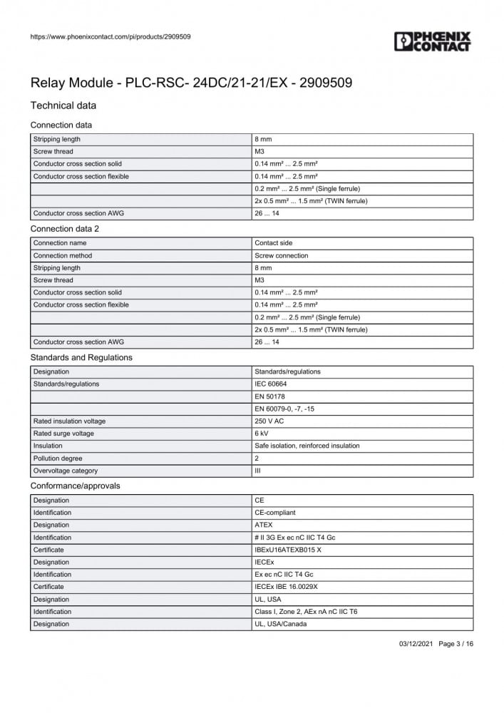 Phoenix Contact 2909509 document page 3