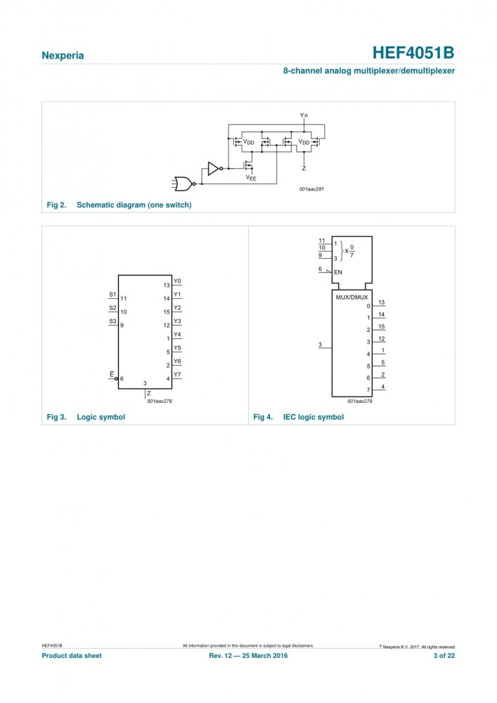 HEF4051B datasheet page 3
