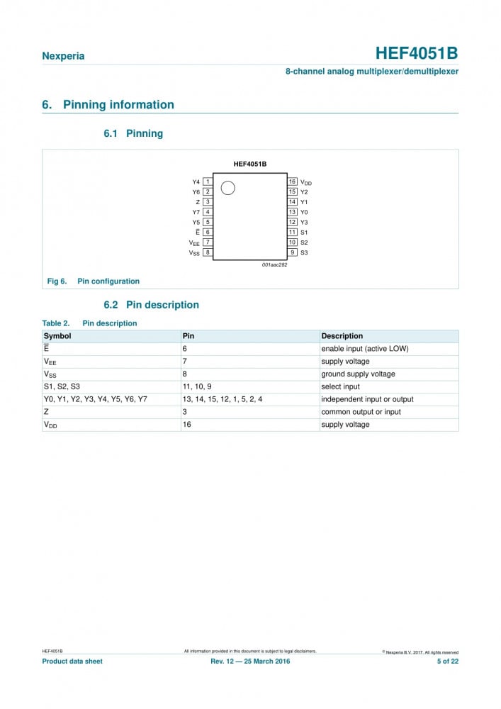 HEF4051B datasheet page 5