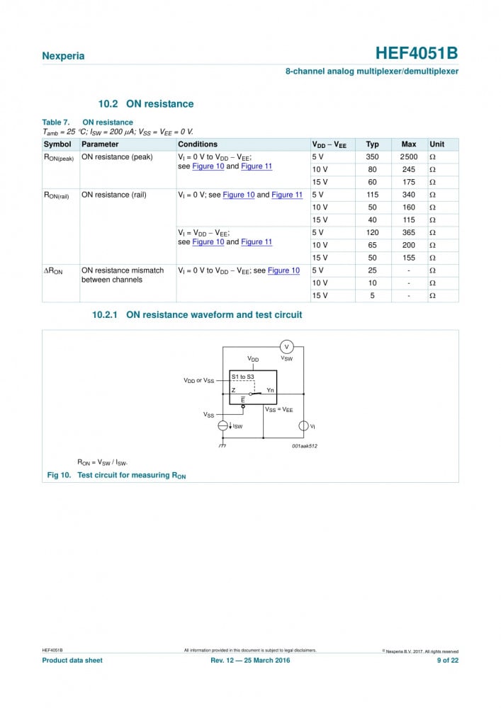 HEF4051B datasheet page 9