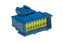 3.33mm / 6.00mm Pitch Hybrid Male Inline Housing, Dual Row, 16 Circuits,  Blue for sale