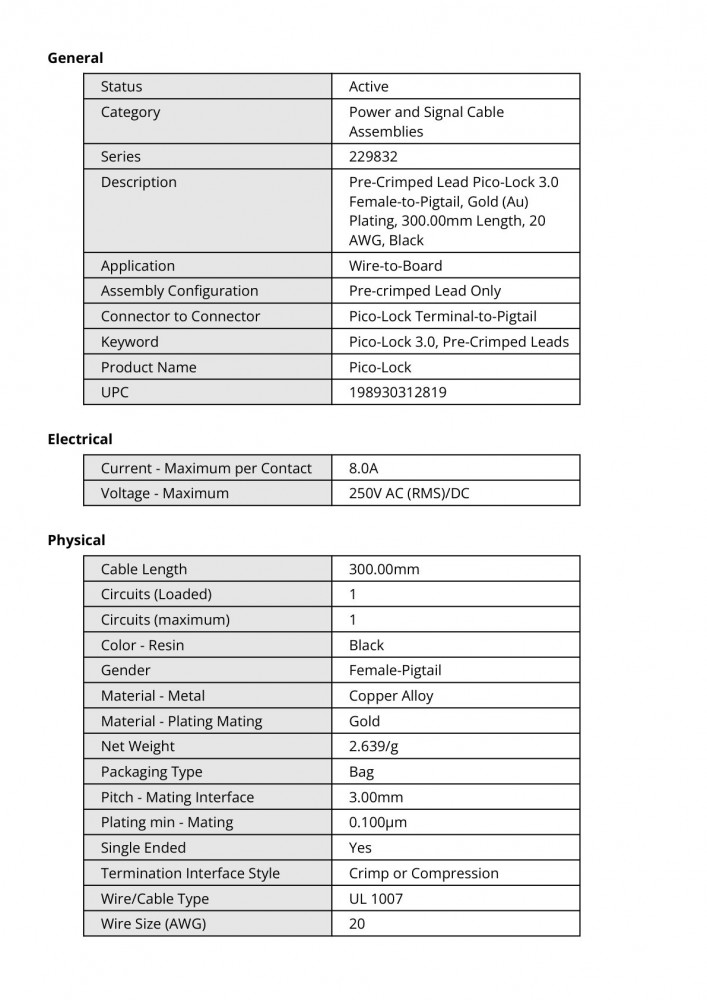 Product document image 2 for MOLEX 2298322214