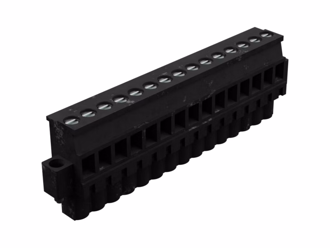 5.00mm Pitch Eurostyle Vertical Plug, with Retention Screws and Standard Imprinting, Rear Wire Entry, Gold (Au) Plated, Black, 15 Circuits for sale