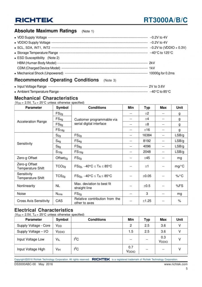 RT3000 datasheet page 5