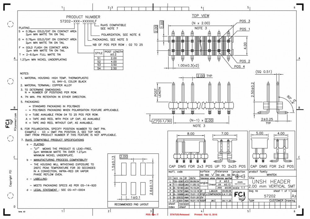 Amphenol 57202 drawing preview