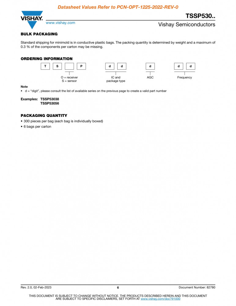 TSSP53038 datasheet page 6