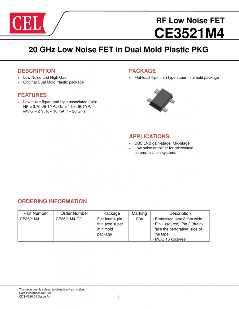 CE3521M4-C2 datasheet page 1