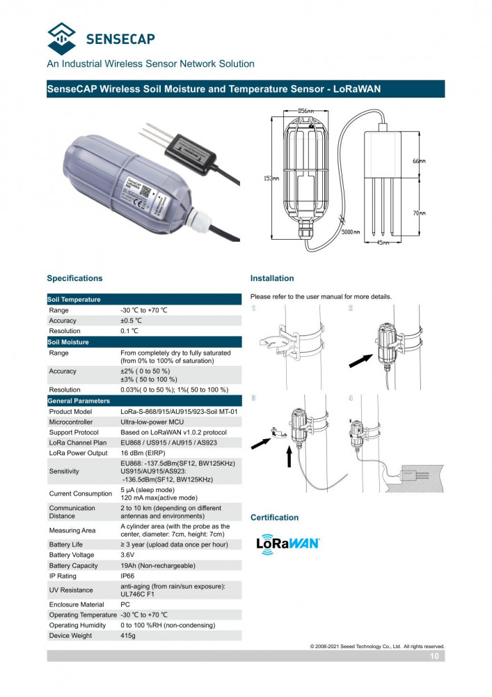 Seeed SenseCAP catalog page 10