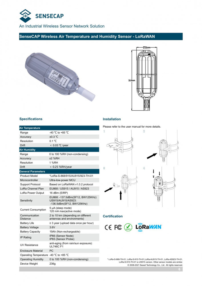 Seeed SenseCAP catalog page 6