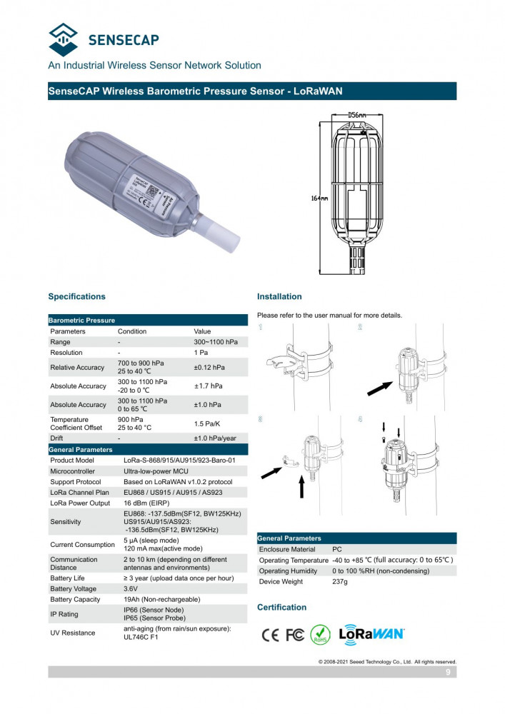 Seeed SenseCAP catalog page 9