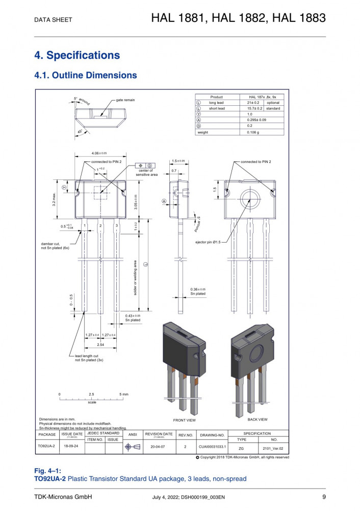 HAL 188x datasheet page 9