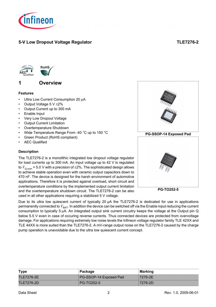 TLE7276-2E datasheet page 2