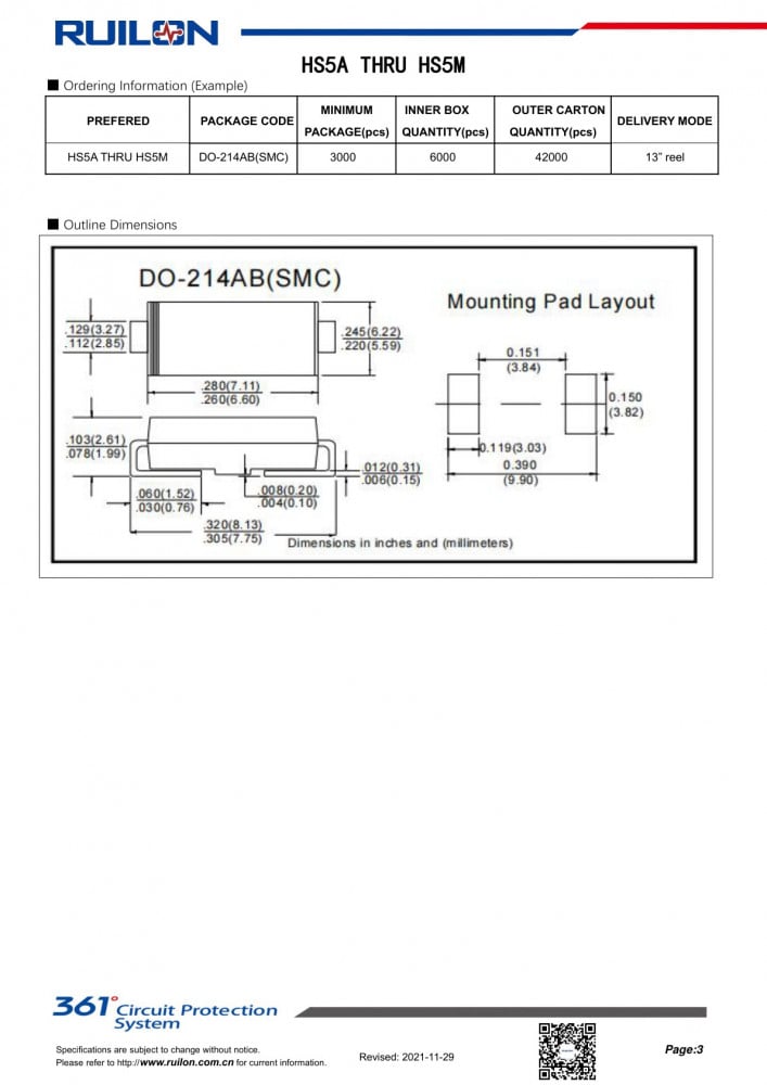 HS5D datasheet page 3