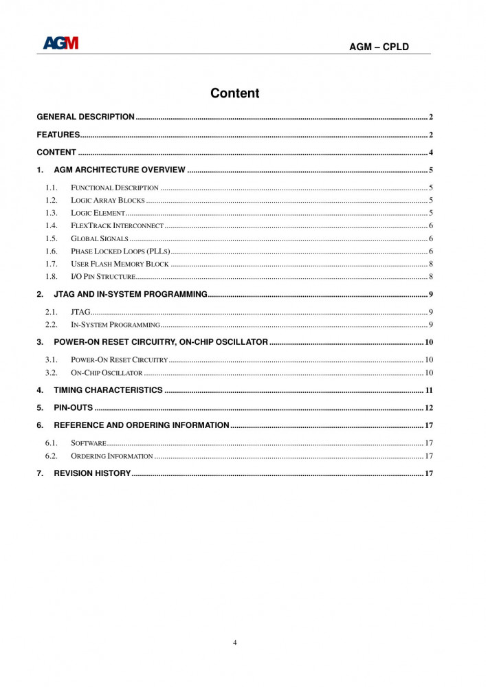AG256SL100 technical document page 4