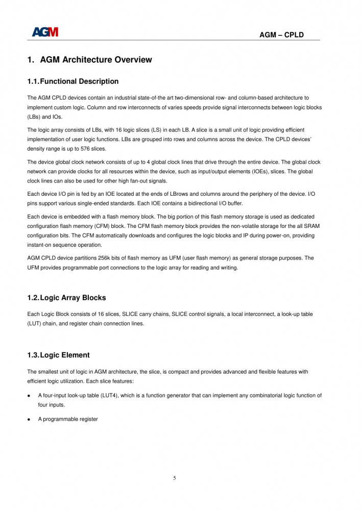 AG256SL100 technical document page 5
