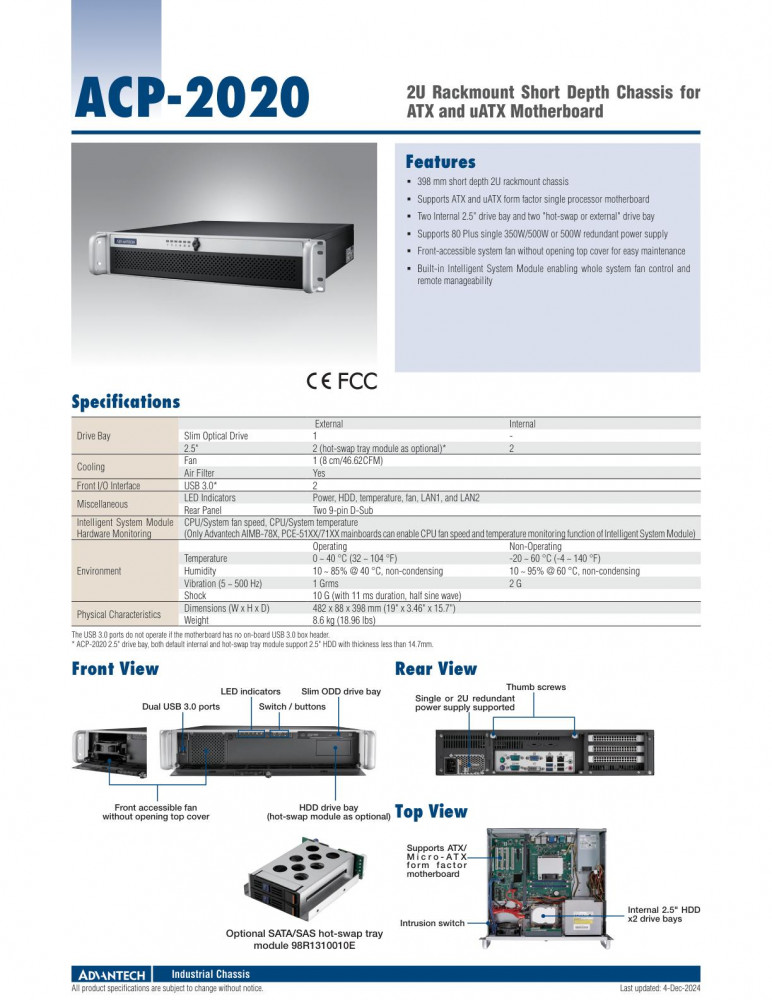 ACP-2020 product documentation page 1