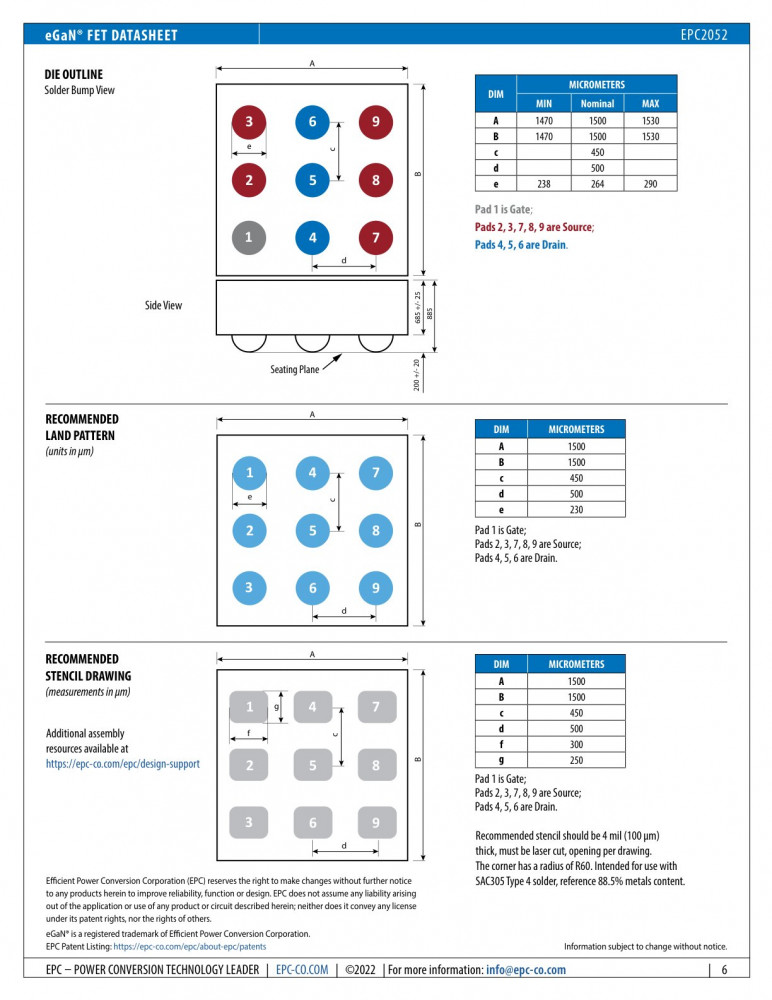 EPC2052 technical document page 6