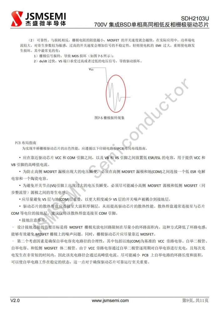 SDH2103U datasheet page 9
