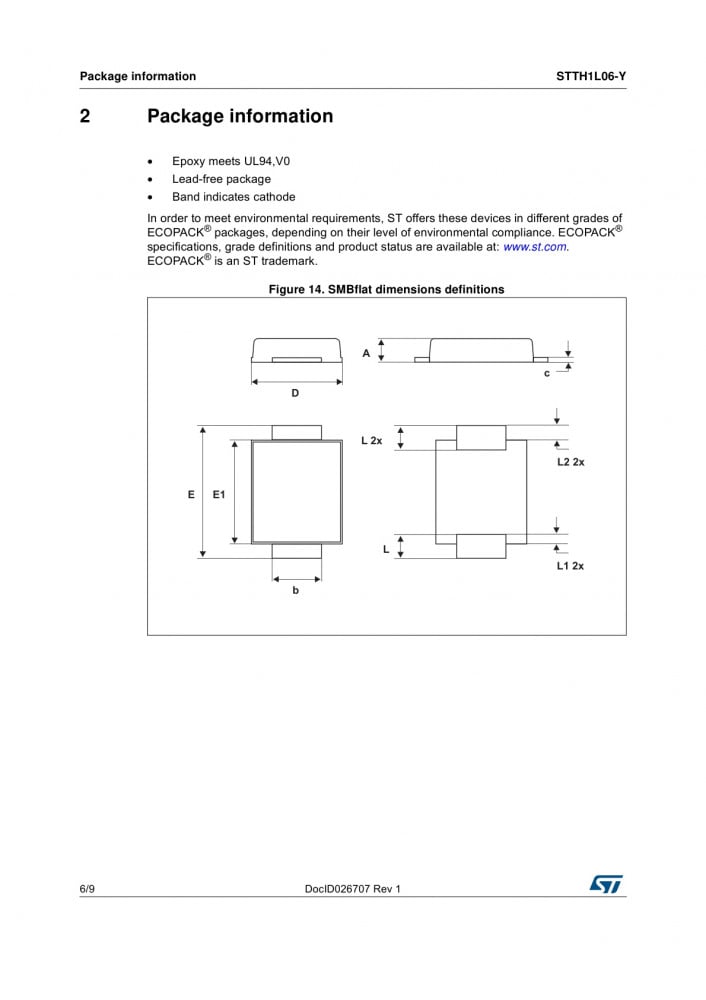 STTH1L06U datasheet page 6