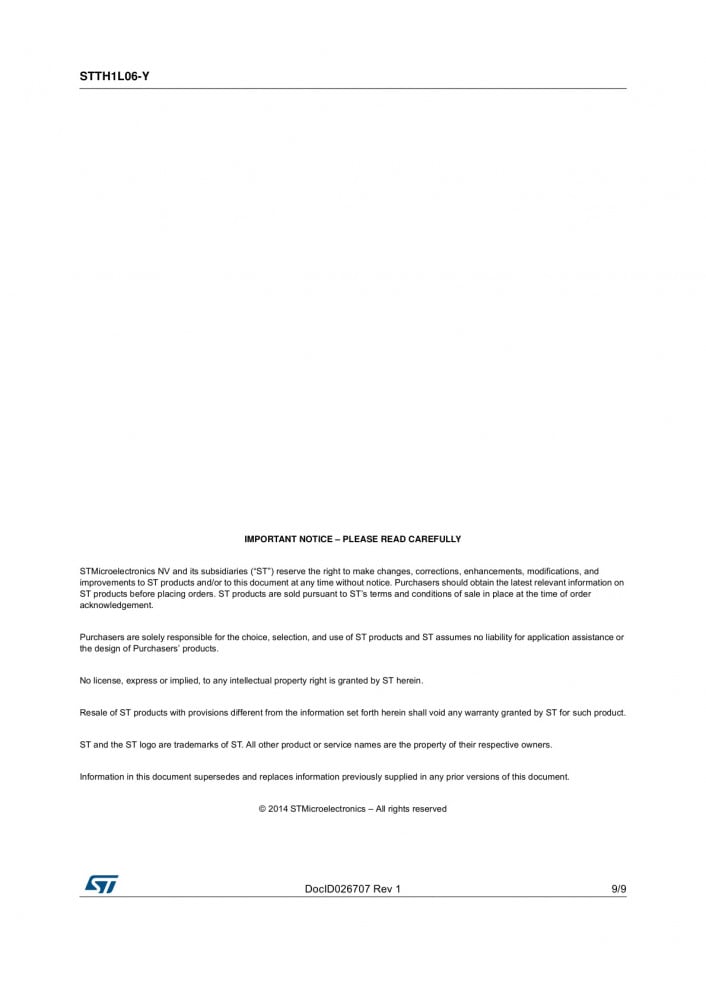 STTH1L06U datasheet page 9