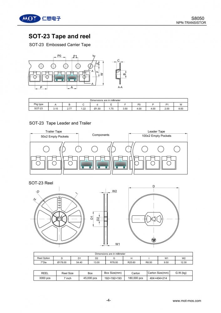 S8050/J3Y/0.4 datasheet page 4