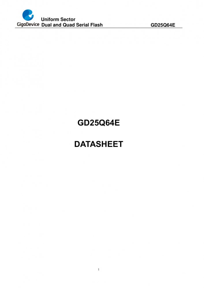 GD25Q64E datasheet page 1