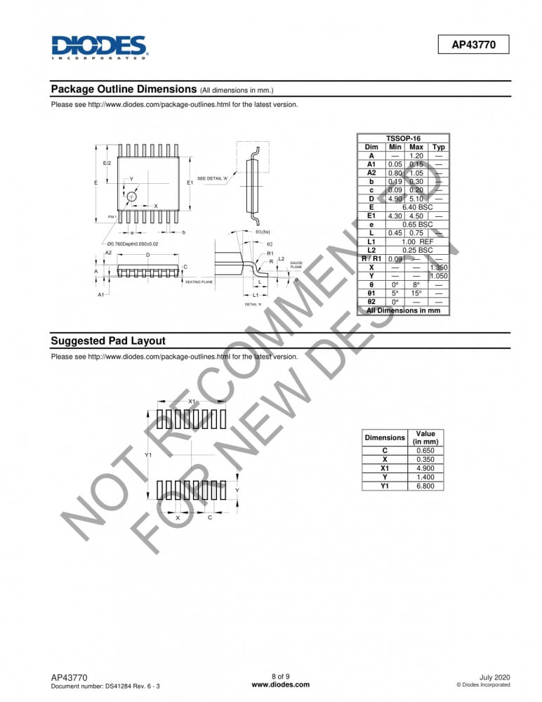 AP43770T16-13 datasheet page 8