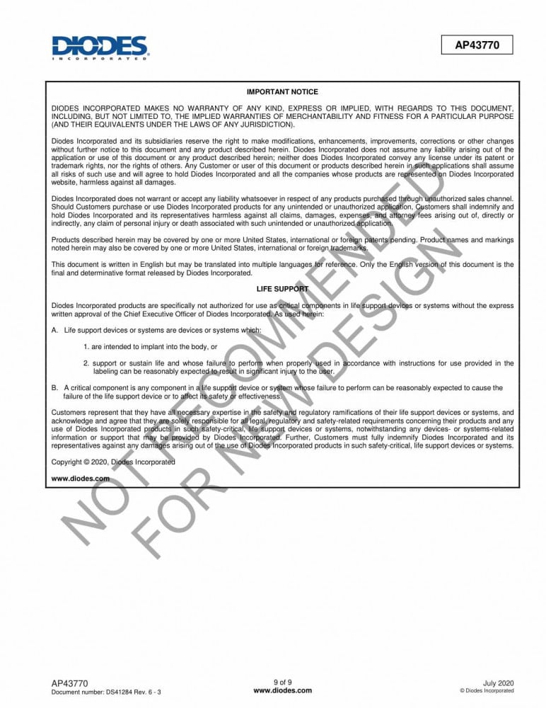 AP43770T16-13 datasheet page 9