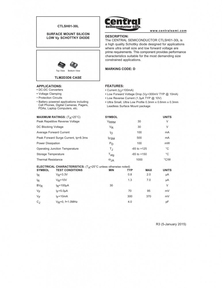 CTLSH01-30L datasheet page 1