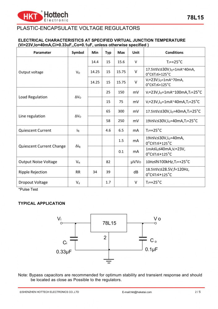 78L15 datasheet page 2