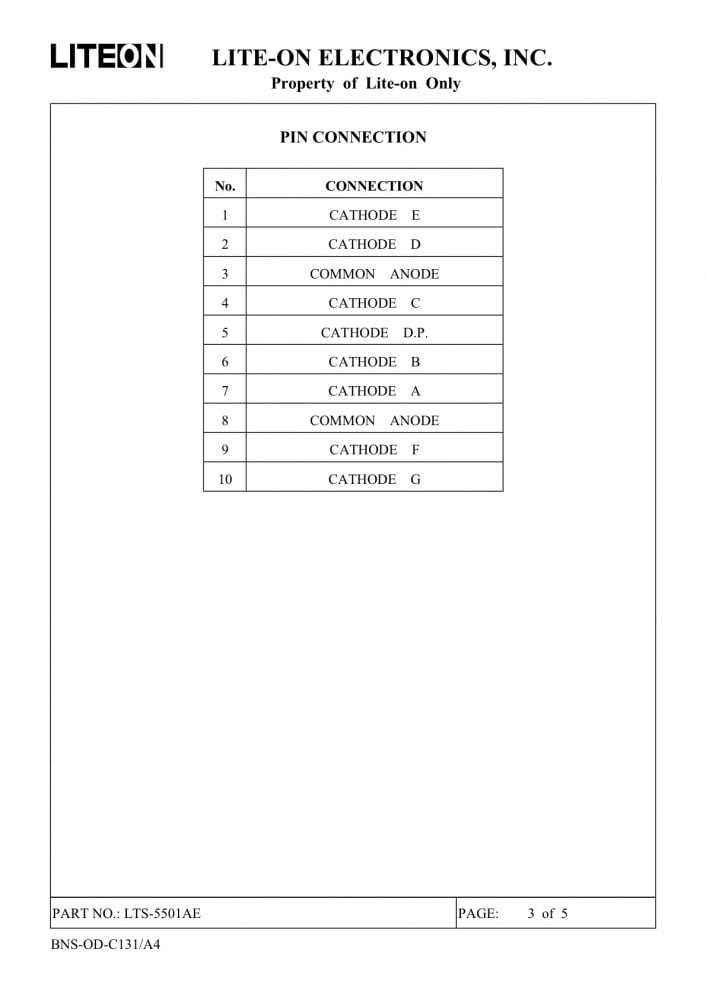 LTS-5501AE datasheet page 3