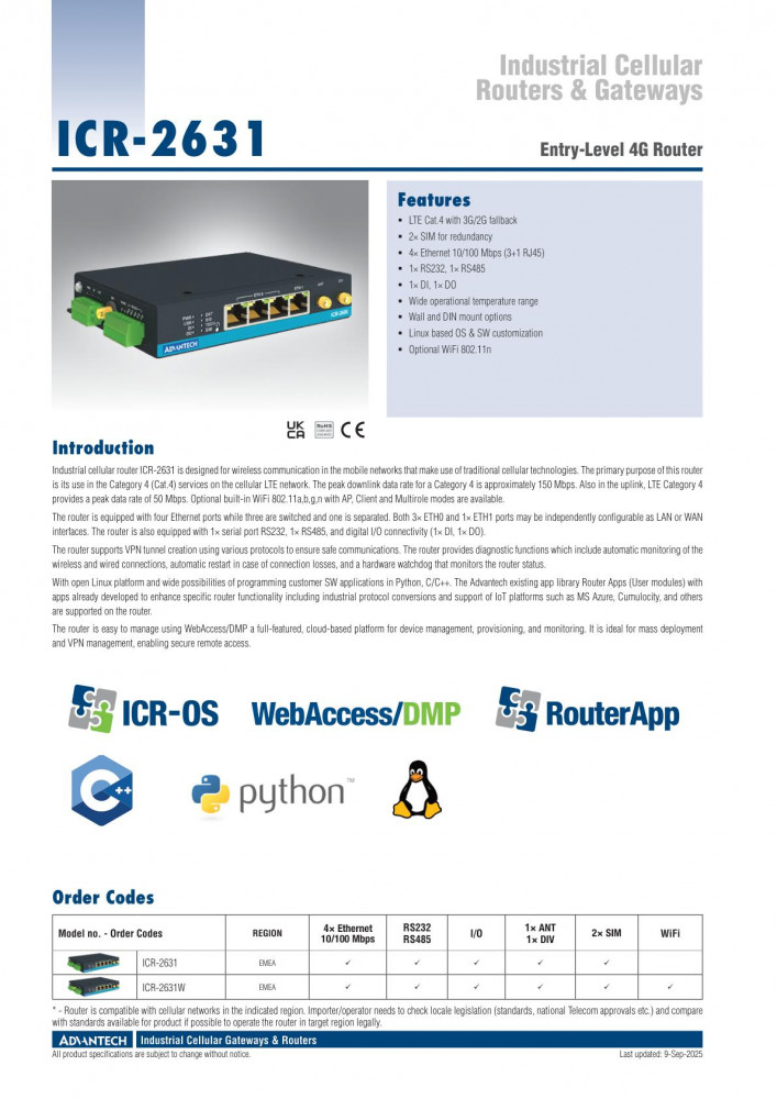 ICR-2631W technical document page 1