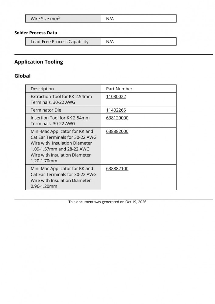 KK 254 product specification page 3