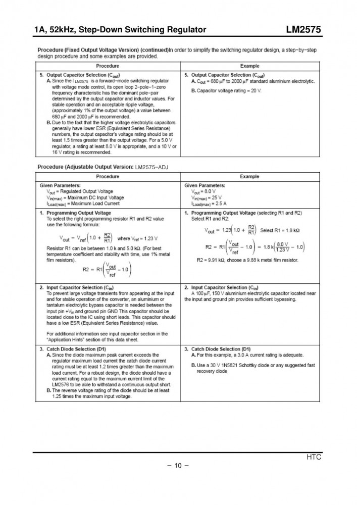 LM2575 datasheet page 10