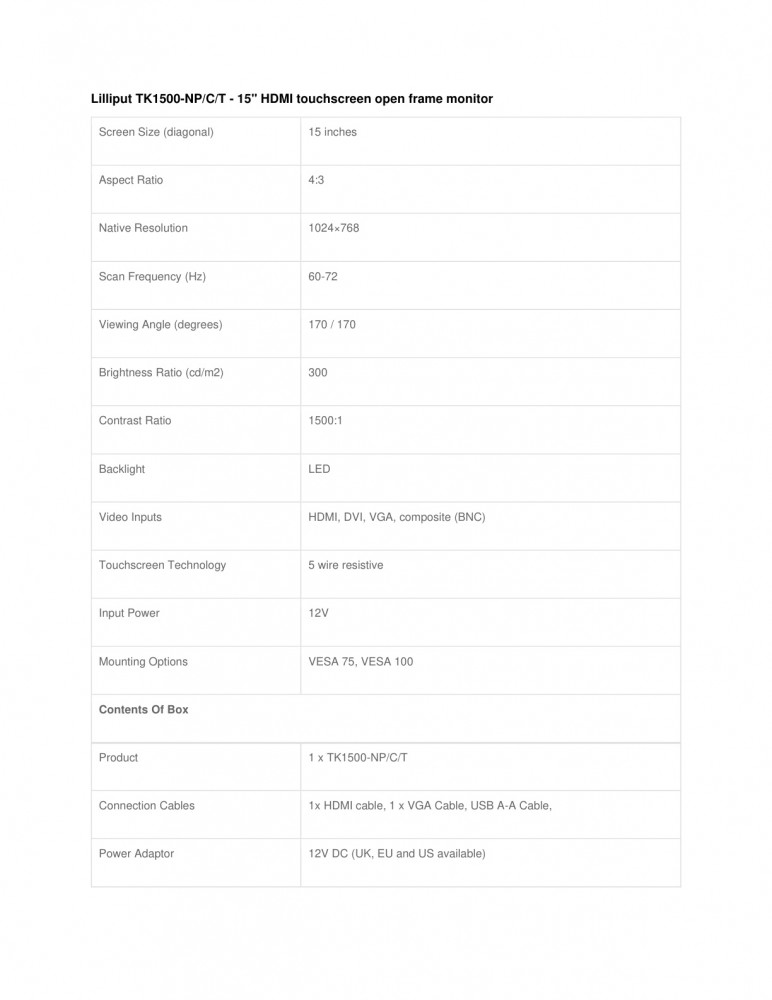 TK1500-NP/C/T technical document preview, page 1