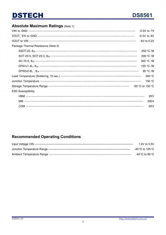 DS8561 datasheet page 6