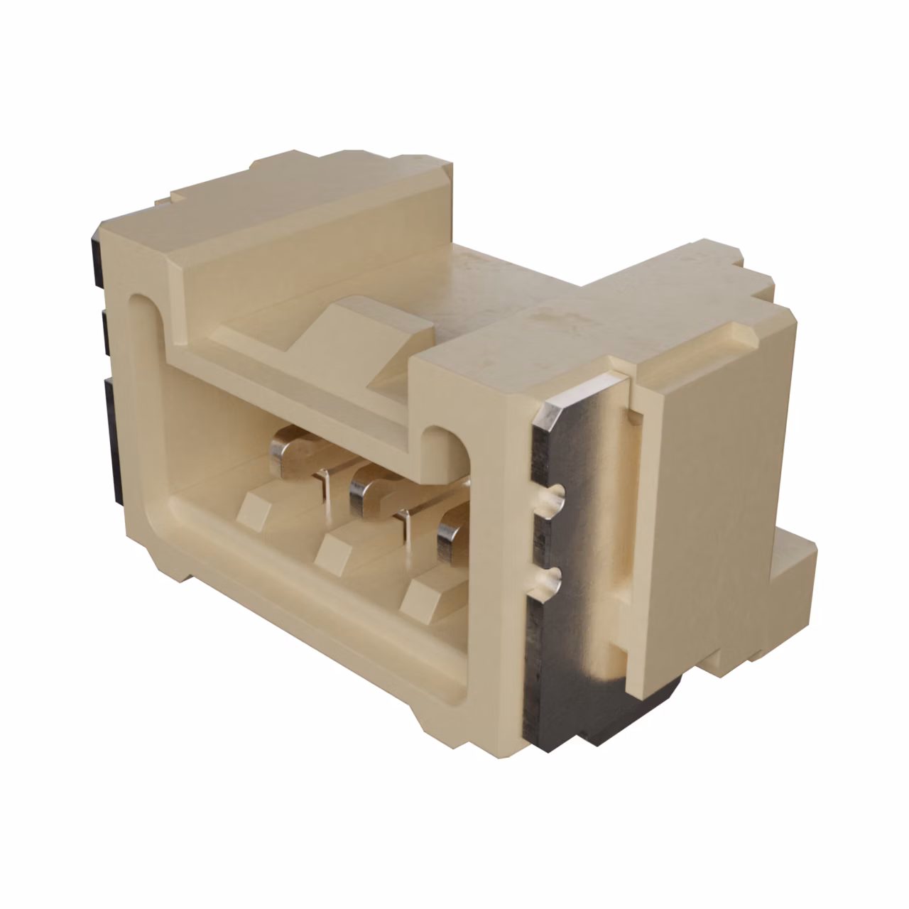 Micro-Lock 1.25mm Pitch Single-Row Right-Angle Header, Beige, 3 Circuits for sale