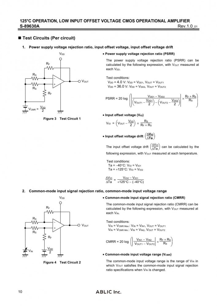 ABLIC S-89630AB datasheet page 10