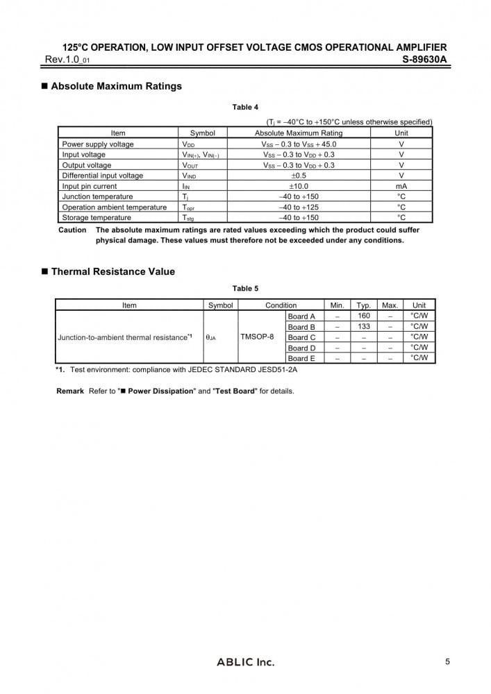 ABLIC S-89630AB datasheet page 5