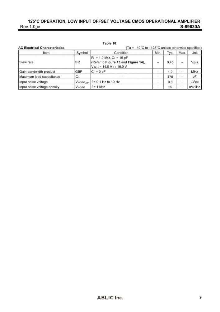 ABLIC S-89630AB datasheet page 9
