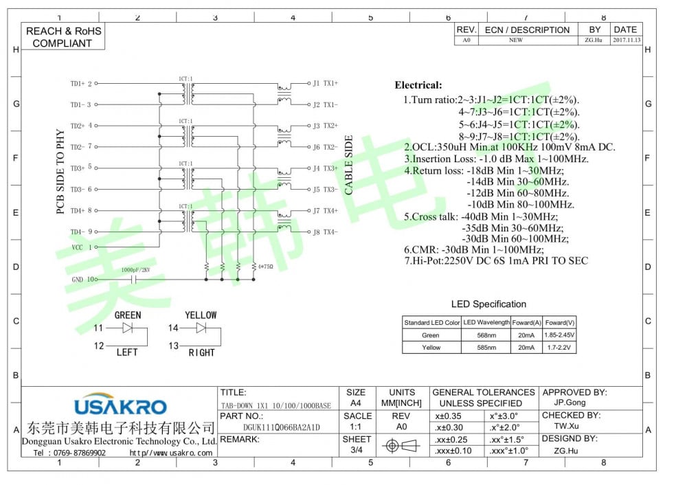 DGUK111Q066BA2A1D technical drawing page 3