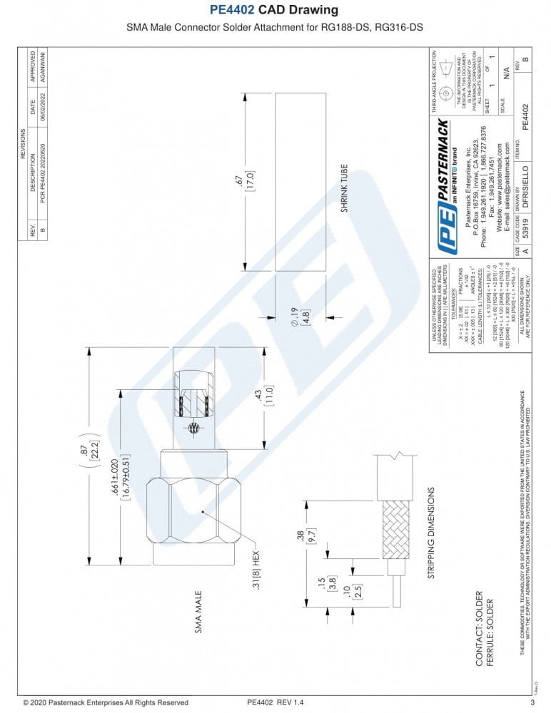 PE4402 datasheet page 3