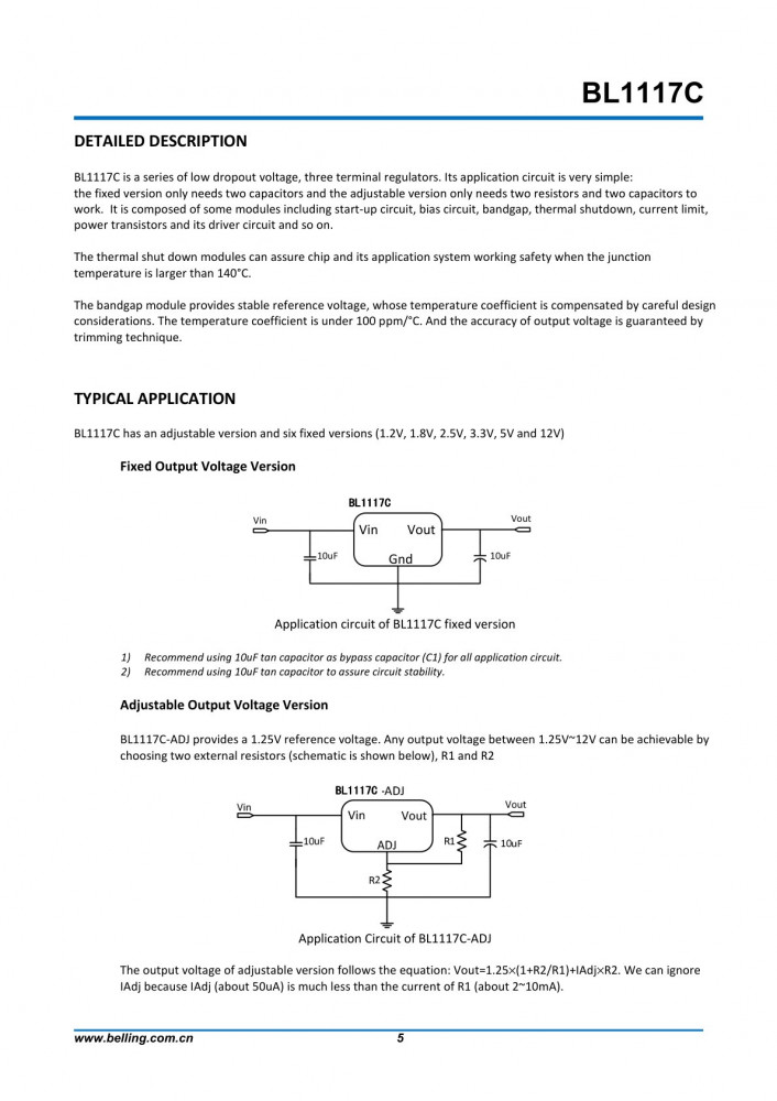 BL1117C datasheet page 5