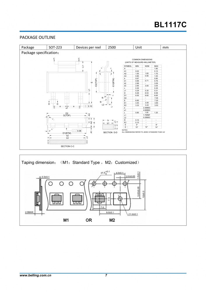 BL1117C datasheet page 7
